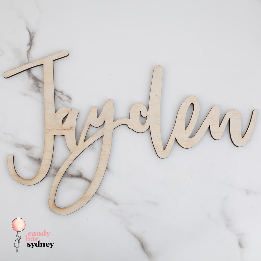 Wooden Custom Name Script Plaque – Letterfy