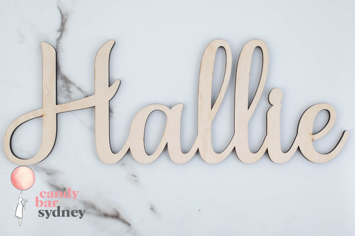 Wooden Custom Name Script Plaque – Letterfy